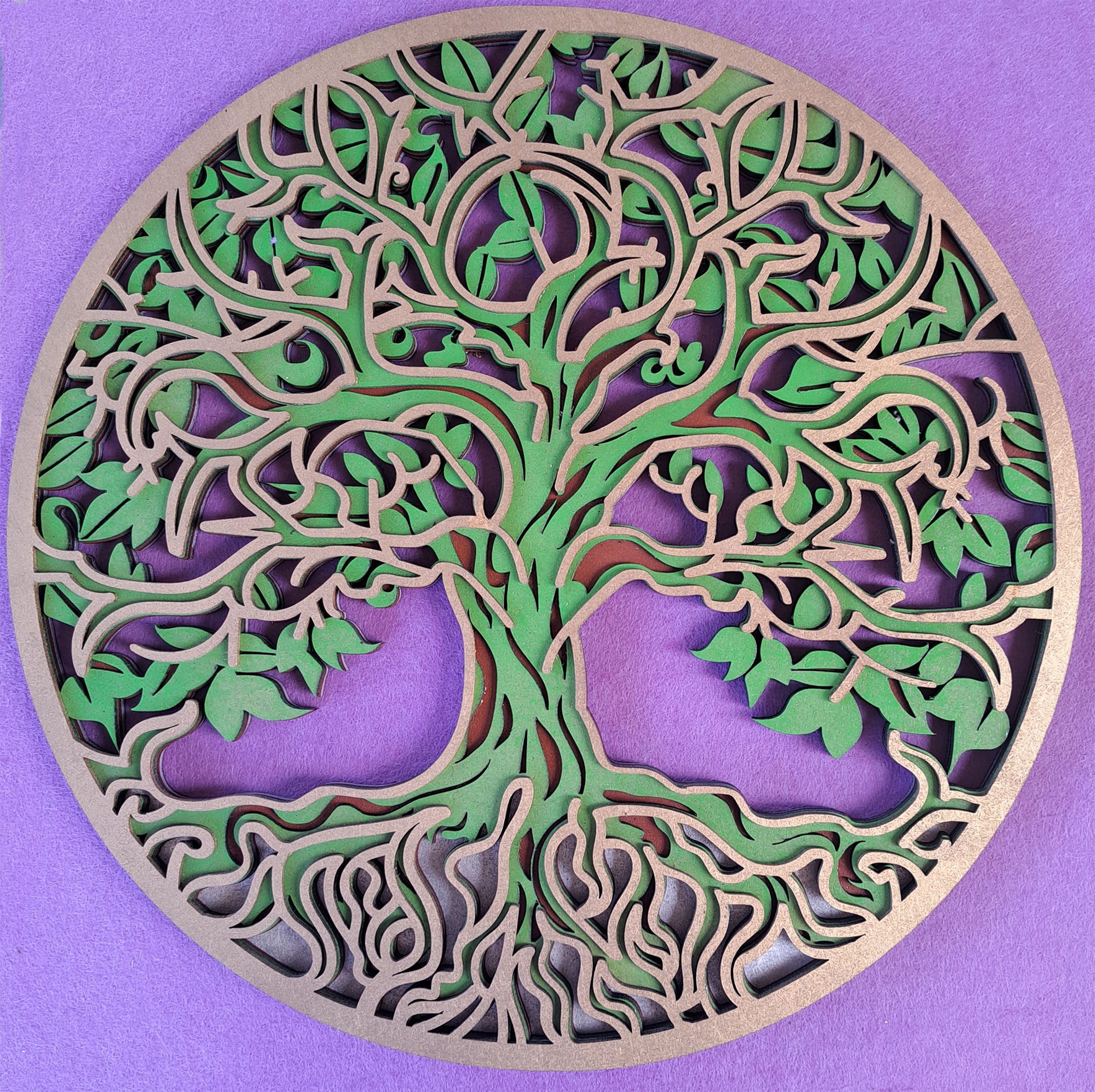 Mándala ARBOL DE LA VIDA - pendulosdemadera.com