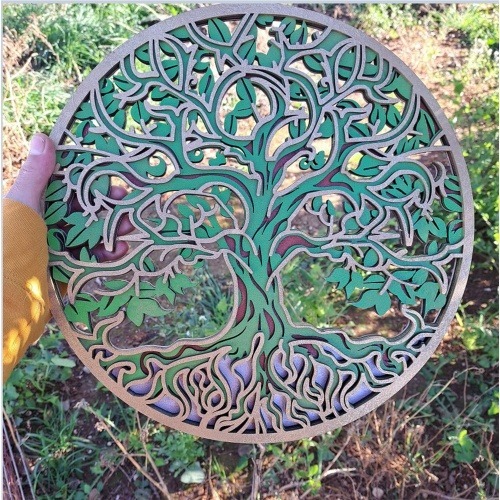 Mándala ARBOL DE LA VIDA - pendulosdemadera.com