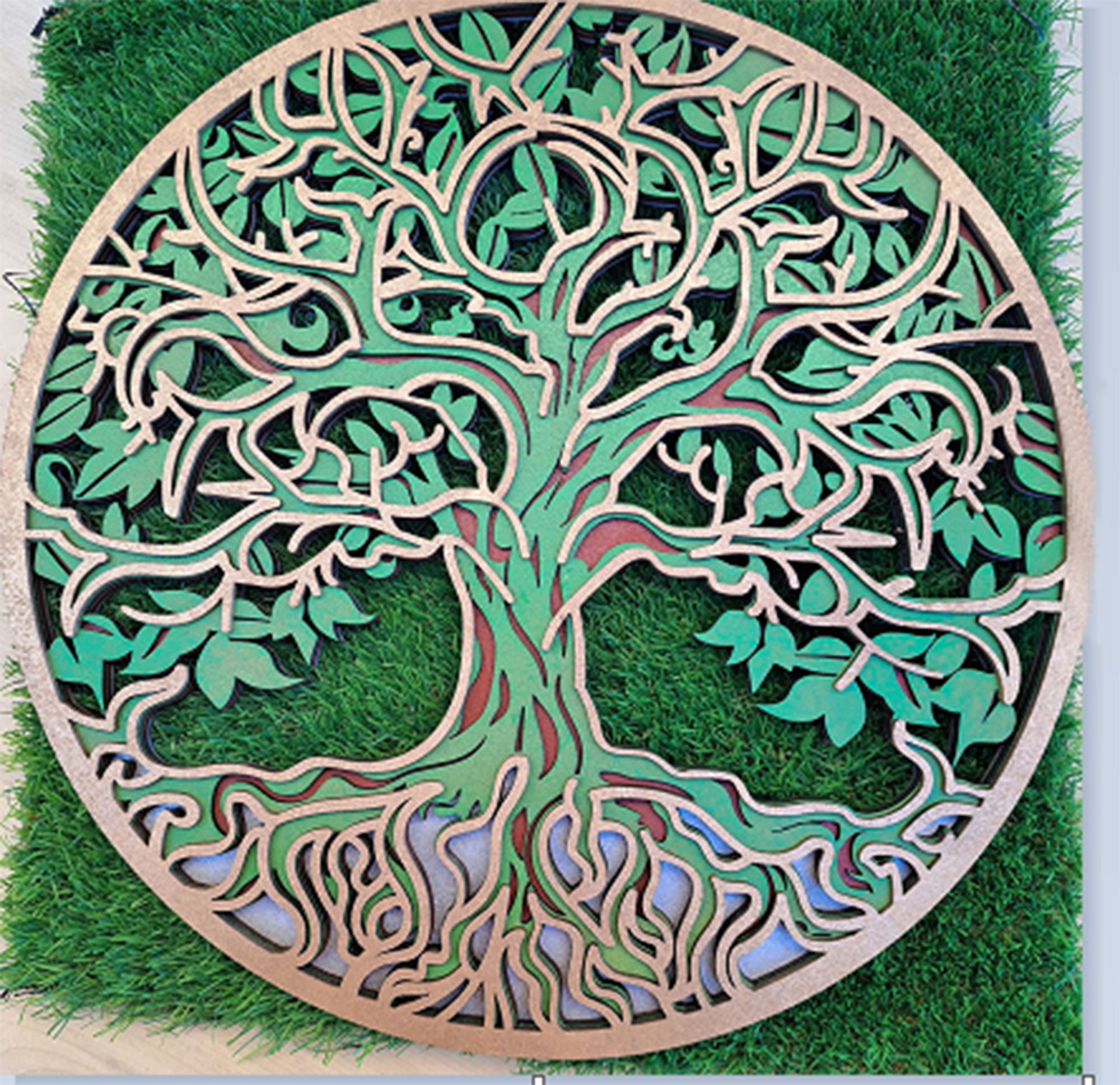 Mándala ARBOL DE LA VIDA - pendulosdemadera.com