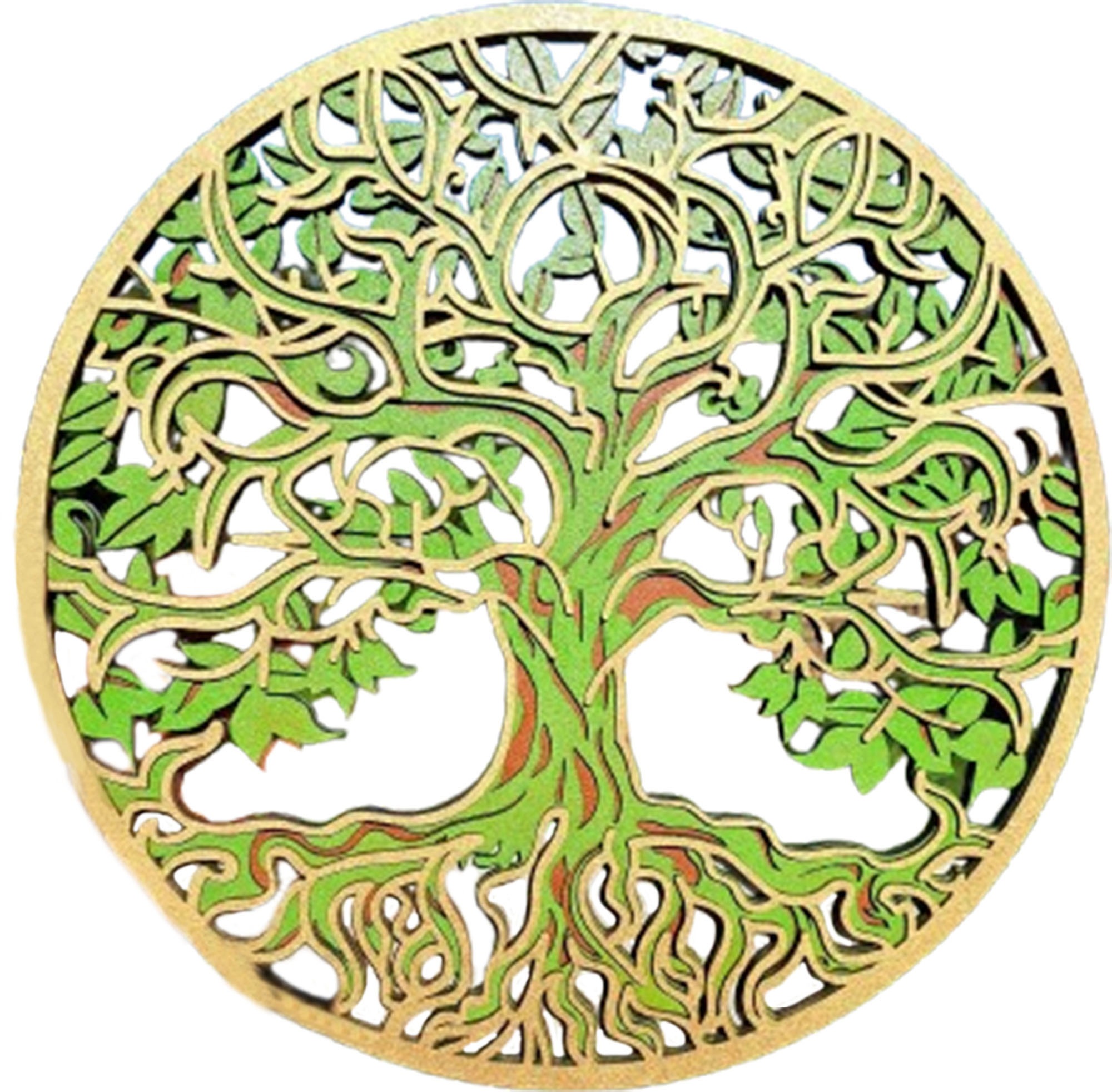 Mándala ARBOL DE LA VIDA - pendulosdemadera.com